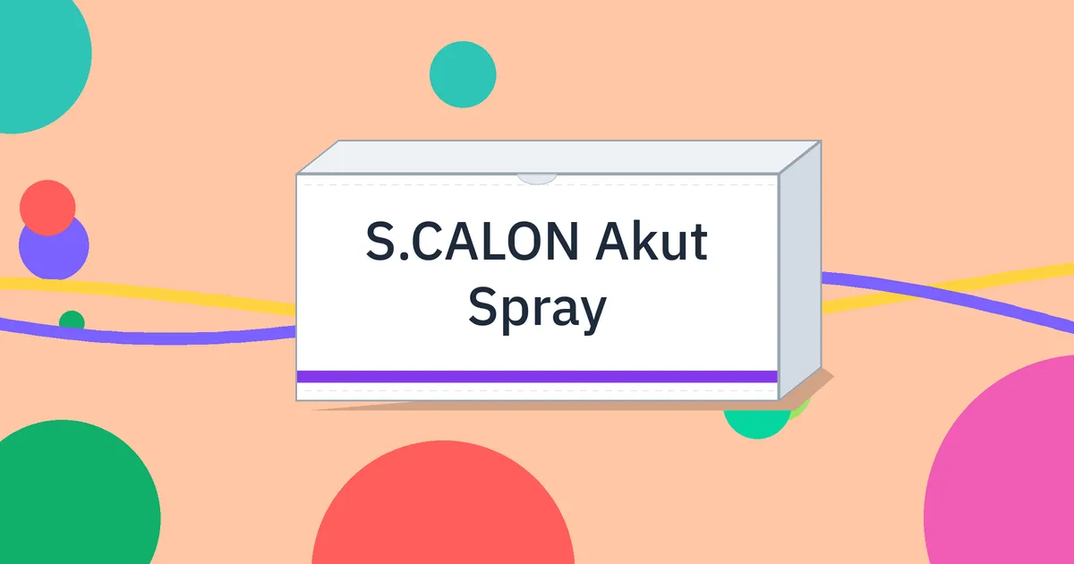 Symbolbild: Packung mit der Aufschrift S.CALON Akut Spray (PZN 17454751) – Verfügbarkeit und Bezug in Apotheken in Frankfurt am Main