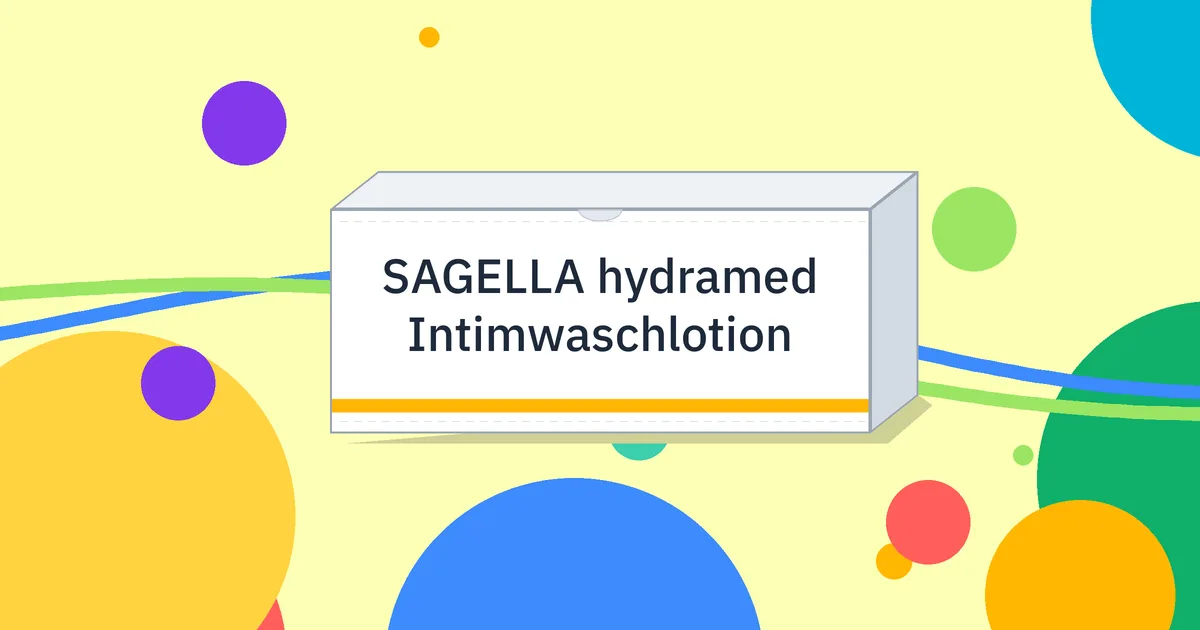 Symbolbild: Packung mit der Aufschrift SAGELLA hydramed Intimwaschlotion (PZN 10123666) – Verfügbarkeit und Bezug in Apotheken in Frankfurt am Main