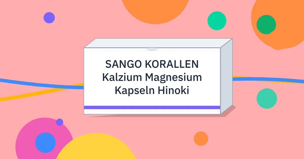 Symbolbild: Packung mit der Aufschrift SANGO KORALLEN Kalzium Magnesium Kapseln Hinoki (PZN 15239132) – Verfügbarkeit und Bezug in Apotheken in Frankfurt am Main