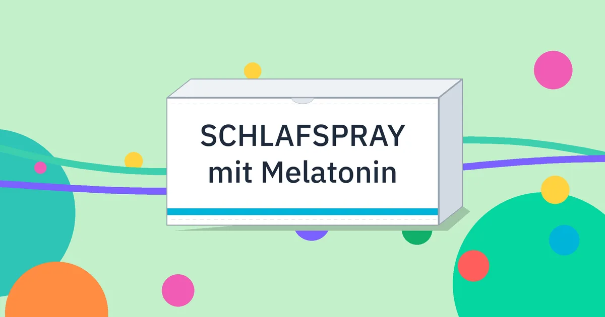 Symbolbild: Packung mit der Aufschrift SCHLAFSPRAY mit Melatonin (PZN 19302494) – Verfügbarkeit und Bezug in Apotheken in Frankfurt am Main