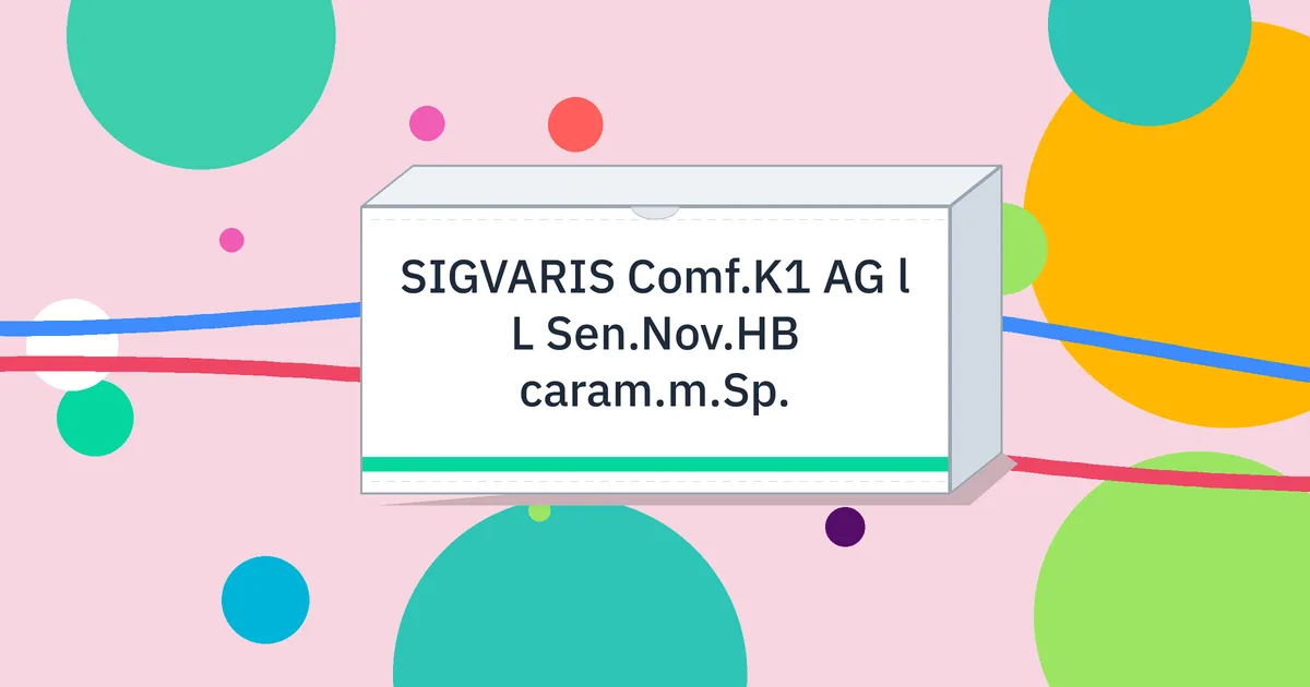 Symbolbild: Packung mit der Aufschrift SIGVARIS Comf.K1 AG l L Sen.Nov.HB caram.m.Sp. (PZN 17101797) – Verfügbarkeit und Bezug in Apotheken in Frankfurt am Main