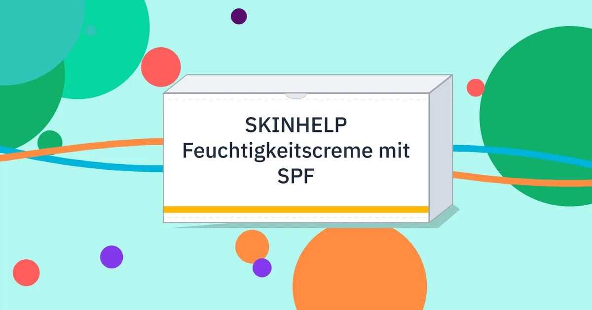 Symbolbild: Packung mit der Aufschrift SKINHELP Feuchtigkeitscreme mit SPF (PZN 10203709) – Verfügbarkeit und Bezug in Apotheken in Frankfurt am Main