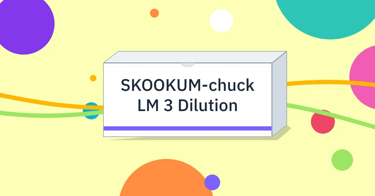 Symbolbild: Packung mit der Aufschrift SKOOKUM-chuck LM 3 Dilution (PZN 13191415) – Verfügbarkeit und Bezug in Apotheken in Frankfurt am Main