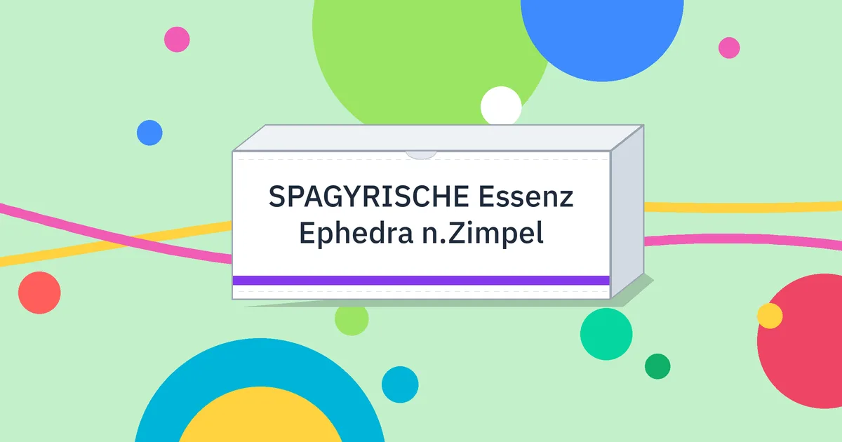Symbolbild: Packung mit der Aufschrift SPAGYRISCHE Essenz Ephedra n.Zimpel (PZN 00916443) – Verfügbarkeit und Bezug in Apotheken in Frankfurt am Main