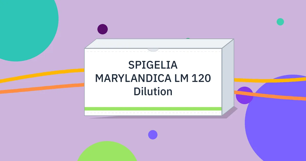 Symbolbild: Packung mit der Aufschrift SPIGELIA MARYLANDICA LM 120 Dilution (PZN 13195904) – Verfügbarkeit und Bezug in Apotheken in Frankfurt am Main
