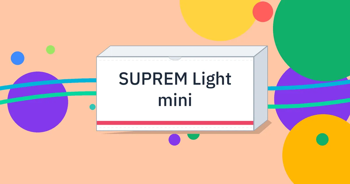 Symbolbild: Packung mit der Aufschrift SUPREM Light mini (PZN 01486097) – Verfügbarkeit und Bezug in Apotheken in Frankfurt am Main