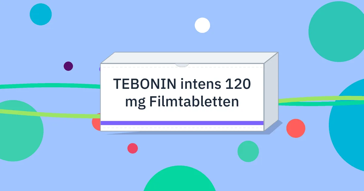 Symbolbild: Packung mit der Aufschrift TEBONIN intens 120 mg Filmtabletten (PZN 07682356) – Verfügbarkeit und Bezug in Apotheken in Frankfurt am Main