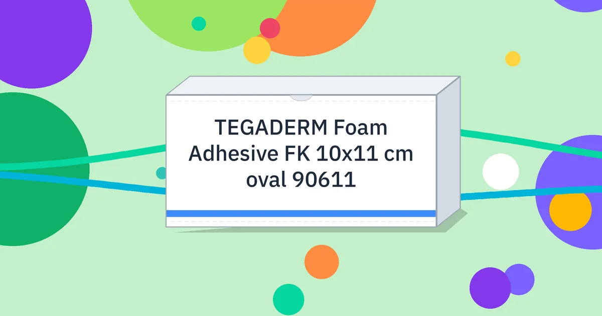 Symbolbild: Packung mit der Aufschrift TEGADERM Foam Adhesive FK 10x11 cm oval 90611 (PZN 19704117) – Verfügbarkeit und Bezug in Apotheken in Frankfurt am Main
