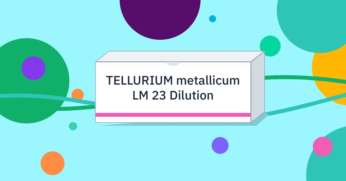 Symbolbild: Packung mit der Aufschrift TELLURIUM metallicum LM 23 Dilution (PZN 13215794) – Verfügbarkeit und Bezug in Apotheken in Frankfurt am Main