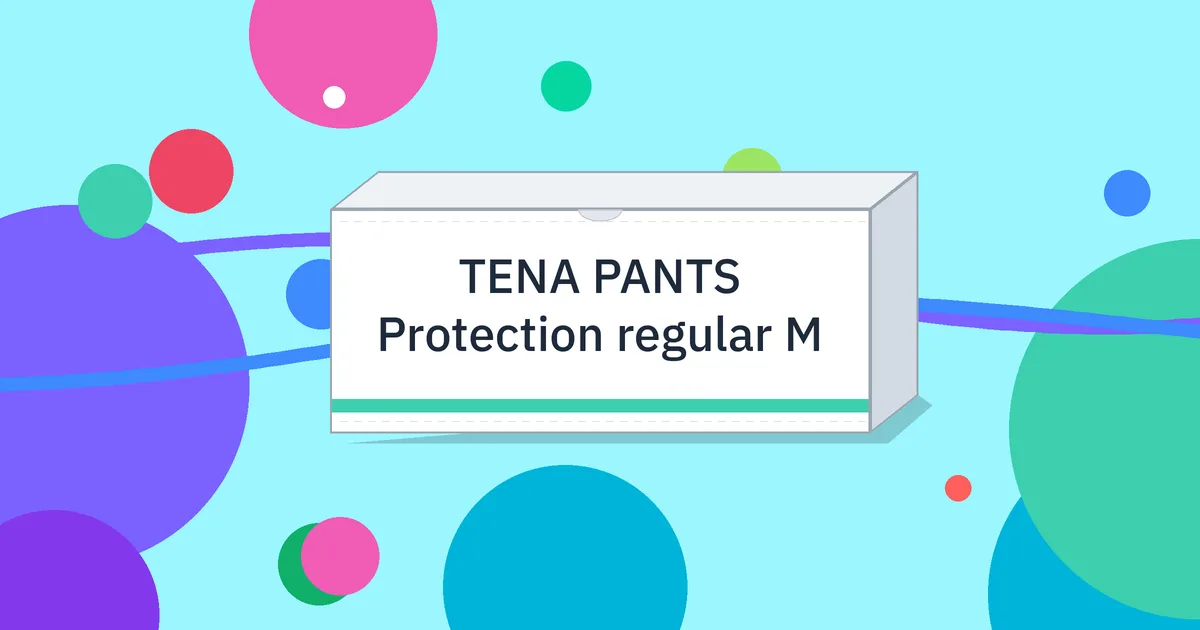 Symbolbild: Packung mit der Aufschrift TENA PANTS Protection regular M (PZN 19297066) – Verfügbarkeit und Bezug in Apotheken in Frankfurt am Main