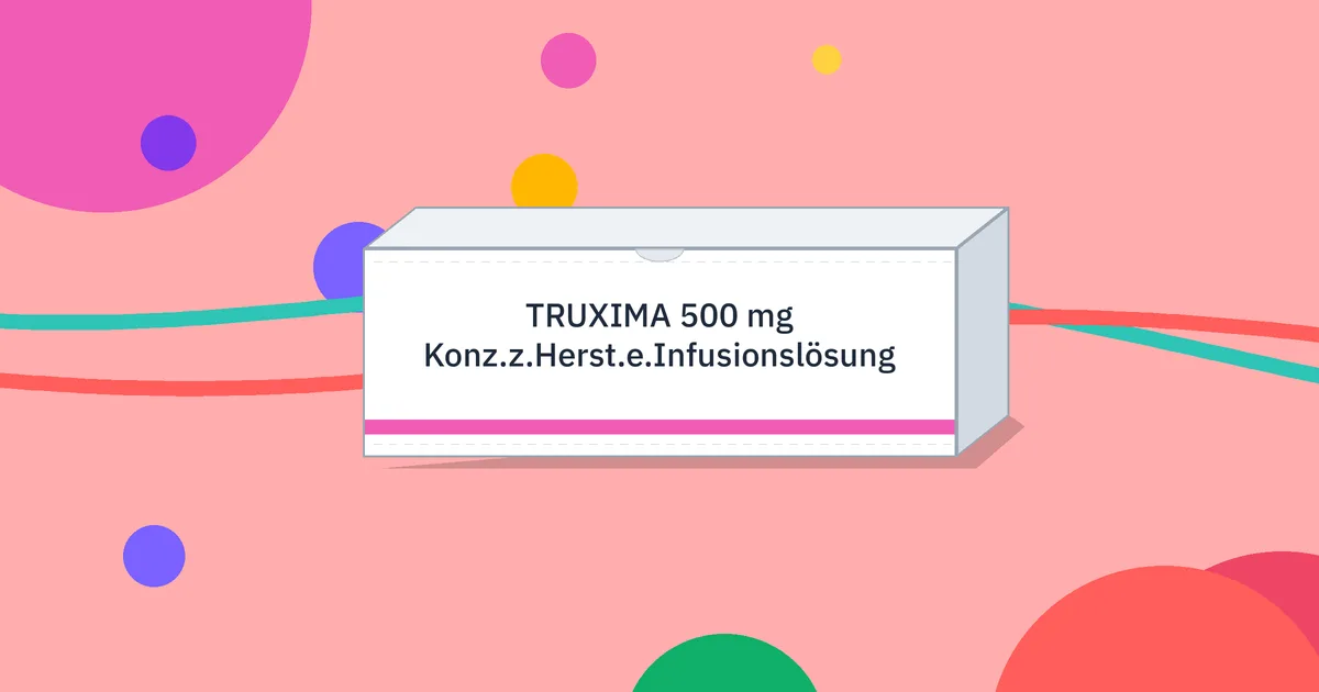 Symbolbild: Packung mit der Aufschrift TRUXIMA 500 mg Konz.z.Herst.e.Infusionslösung (PZN 13573884) – Verfügbarkeit und Bezug in Apotheken in Frankfurt am Main