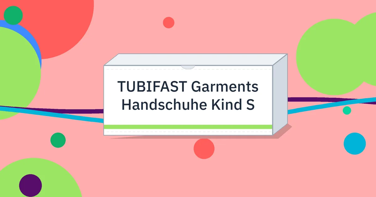 Symbolbild: Packung mit der Aufschrift TUBIFAST Garments Handschuhe Kind S (PZN 14415035) – Verfügbarkeit und Bezug in Apotheken in Frankfurt am Main
