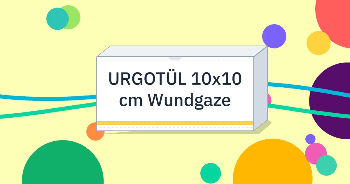Symbolbild: Packung mit der Aufschrift URGOTÜL 10x10 cm Wundgaze (PZN 10849280) – Verfügbarkeit und Bezug in Apotheken in Frankfurt am Main