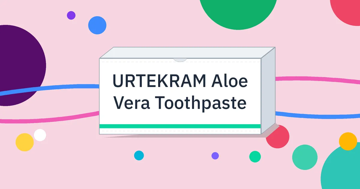 Symbolbild: Packung mit der Aufschrift URTEKRAM Aloe Vera Toothpaste (PZN 18820413) – Verfügbarkeit und Bezug in Apotheken in Frankfurt am Main