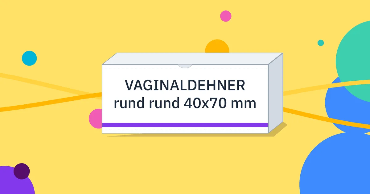 Symbolbild: Packung mit der Aufschrift VAGINALDEHNER rund rund 40x70 mm (PZN 04615833) – Verfügbarkeit und Bezug in Apotheken in Frankfurt am Main