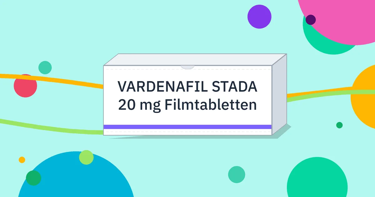 Symbolbild: Packung mit der Aufschrift VARDENAFIL STADA 20 mg Filmtabletten (PZN 14053721) – Verfügbarkeit und Bezug in Apotheken in Frankfurt am Main