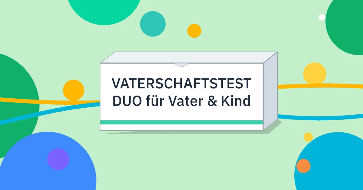Symbolbild: Packung mit der Aufschrift VATERSCHAFTSTEST DUO für Vater & Kind (PZN 11543005) – Verfügbarkeit und Bezug in Apotheken in Frankfurt am Main