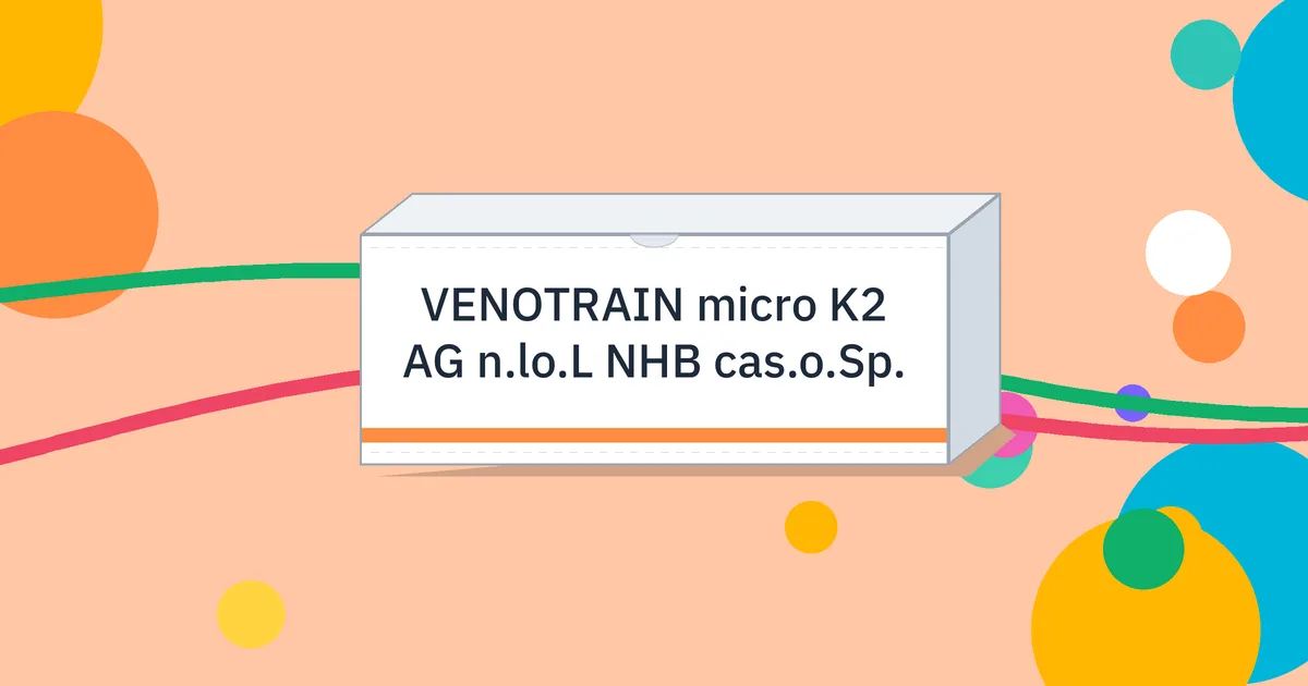 Symbolbild: Packung mit der Aufschrift VENOTRAIN micro K2 AG n.lo.L NHB cas.o.Sp. (PZN 20761043) – Verfügbarkeit und Bezug in Apotheken in Frankfurt am Main