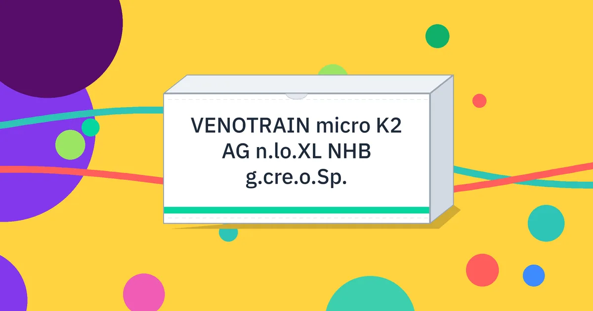 Symbolbild: Packung mit der Aufschrift VENOTRAIN micro K2 AG n.lo.XL NHB g.cre.o.Sp. (PZN 05999221) – Verfügbarkeit und Bezug in Apotheken in Frankfurt am Main