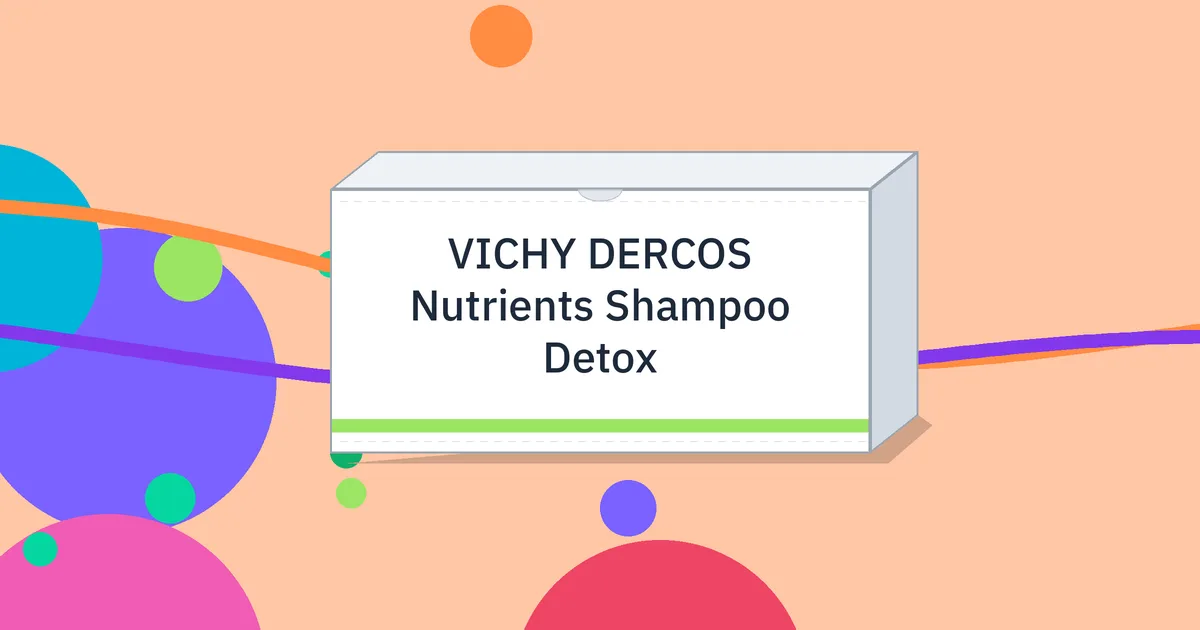 Symbolbild: Packung mit der Aufschrift VICHY DERCOS Nutrients Shampoo Detox (PZN 13896802) – Verfügbarkeit und Bezug in Apotheken in Frankfurt am Main