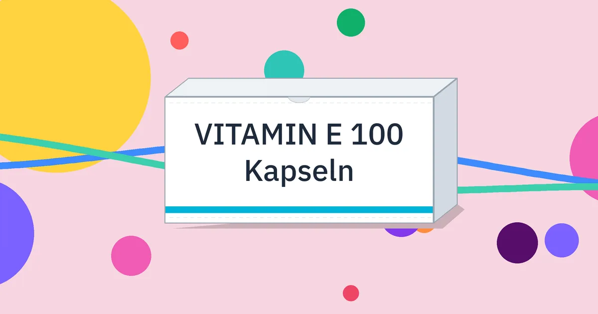 Symbolbild: Packung mit der Aufschrift VITAMIN E 100 Kapseln (PZN 06616943) – Verfügbarkeit und Bezug in Apotheken in Frankfurt am Main