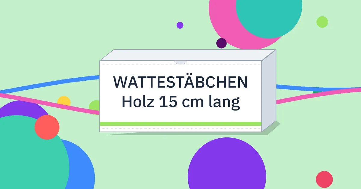 Symbolbild: Packung mit der Aufschrift WATTESTÄBCHEN Holz 15 cm lang (PZN 07305702) – Verfügbarkeit und Bezug in Apotheken in Frankfurt am Main