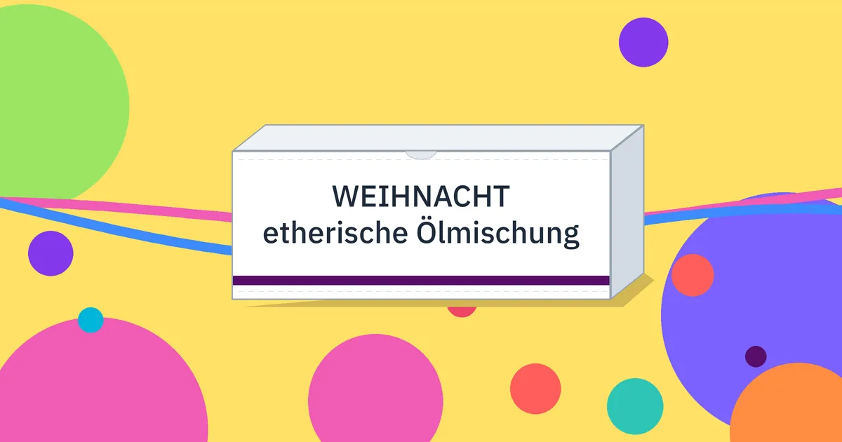 Symbolbild: Packung mit der Aufschrift WEIHNACHT etherische Ölmischung (PZN 04592813) – Verfügbarkeit und Bezug in Apotheken in Frankfurt am Main