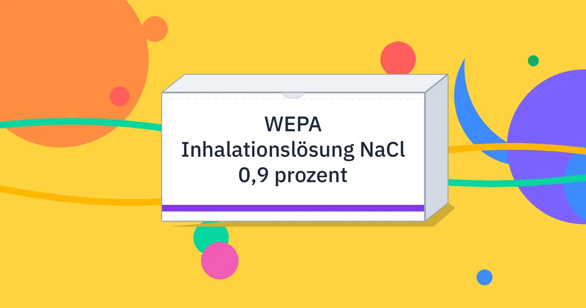 Symbolbild: Packung mit der Aufschrift WEPA Inhalationslösung NaCl 0,9 prozent (PZN 15572096) – Verfügbarkeit und Bezug in Apotheken in Frankfurt am Main