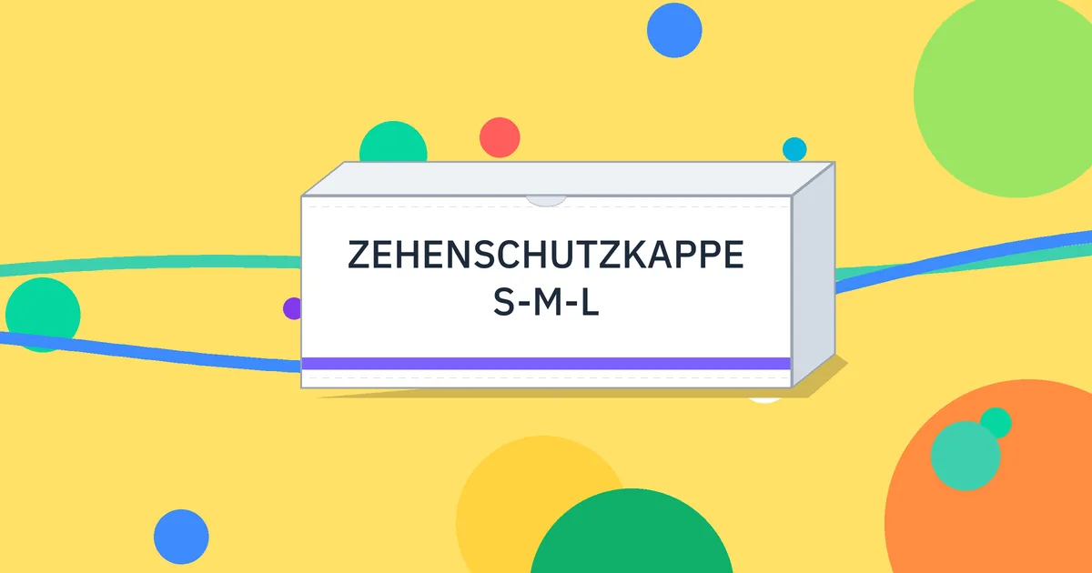 Symbolbild: Packung mit der Aufschrift ZEHENSCHUTZKAPPE S-M-L (PZN 02773539) – Verfügbarkeit und Bezug in Apotheken in Frankfurt am Main
