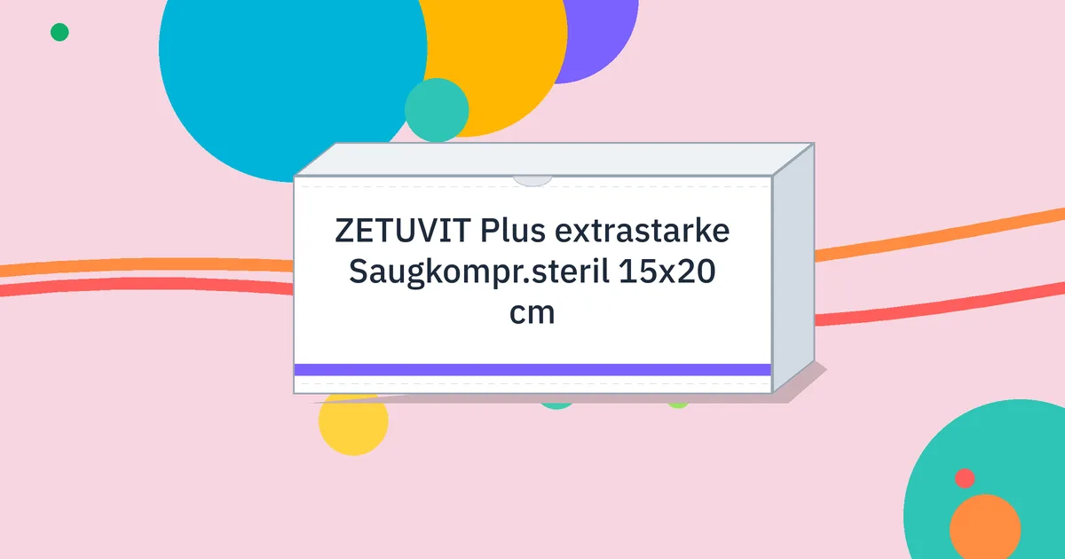 Symbolbild: Packung mit der Aufschrift ZETUVIT Plus extrastarke Saugkompr.steril 15x20 cm (PZN 14374750) – Verfügbarkeit und Bezug in Apotheken in Frankfurt am Main
