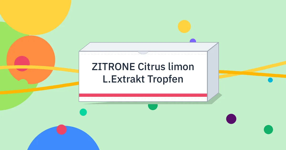 Symbolbild: Packung mit der Aufschrift ZITRONE Citrus limon L.Extrakt Tropfen (PZN 20212112) – Verfügbarkeit und Bezug in Apotheken in Frankfurt am Main