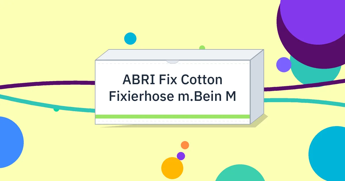 Symbolbild: Packung mit der Aufschrift ABRI Fix Cotton Fixierhose m.Bein M (PZN 12502244) – Verfügbarkeit und Bezug in Apotheken in Frankfurt am Main