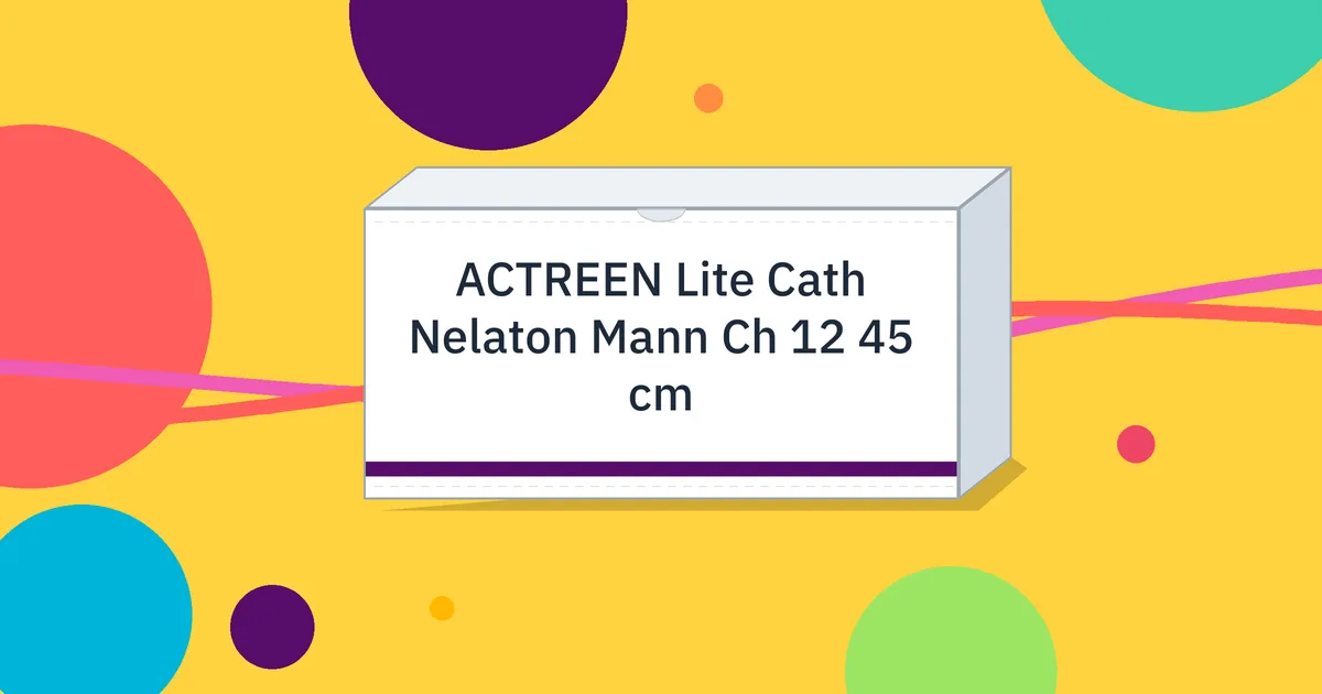 Symbolbild: Packung mit der Aufschrift ACTREEN Lite Cath Nelaton Mann Ch 12 45 cm (PZN 01677851) – Verfügbarkeit und Bezug in Apotheken in Frankfurt am Main