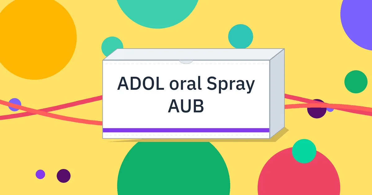 Symbolbild: Packung mit der Aufschrift ADOL oral Spray AUB (PZN 18734665) – Verfügbarkeit und Bezug in Apotheken in Frankfurt am Main