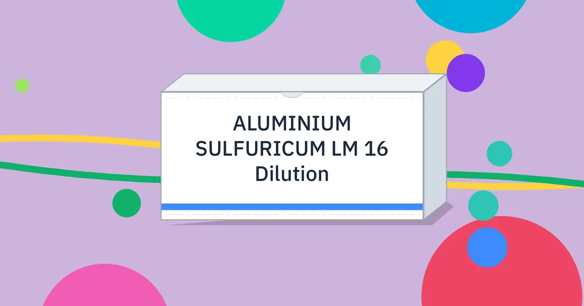 Symbolbild: Packung mit der Aufschrift ALUMINIUM SULFURICUM LM 16 Dilution (PZN 13317661) – Verfügbarkeit und Bezug in Apotheken in Frankfurt am Main
