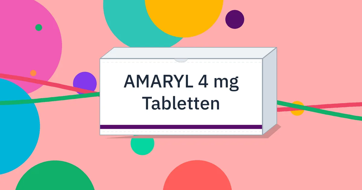 Symbolbild: Packung mit der Aufschrift AMARYL 4 mg Tabletten (PZN 00367752) – Verfügbarkeit und Bezug in Apotheken in Frankfurt am Main