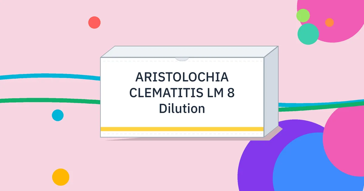 Symbolbild: Packung mit der Aufschrift ARISTOLOCHIA CLEMATITIS LM 8 Dilution (PZN 13391226) – Verfügbarkeit und Bezug in Apotheken in Frankfurt am Main