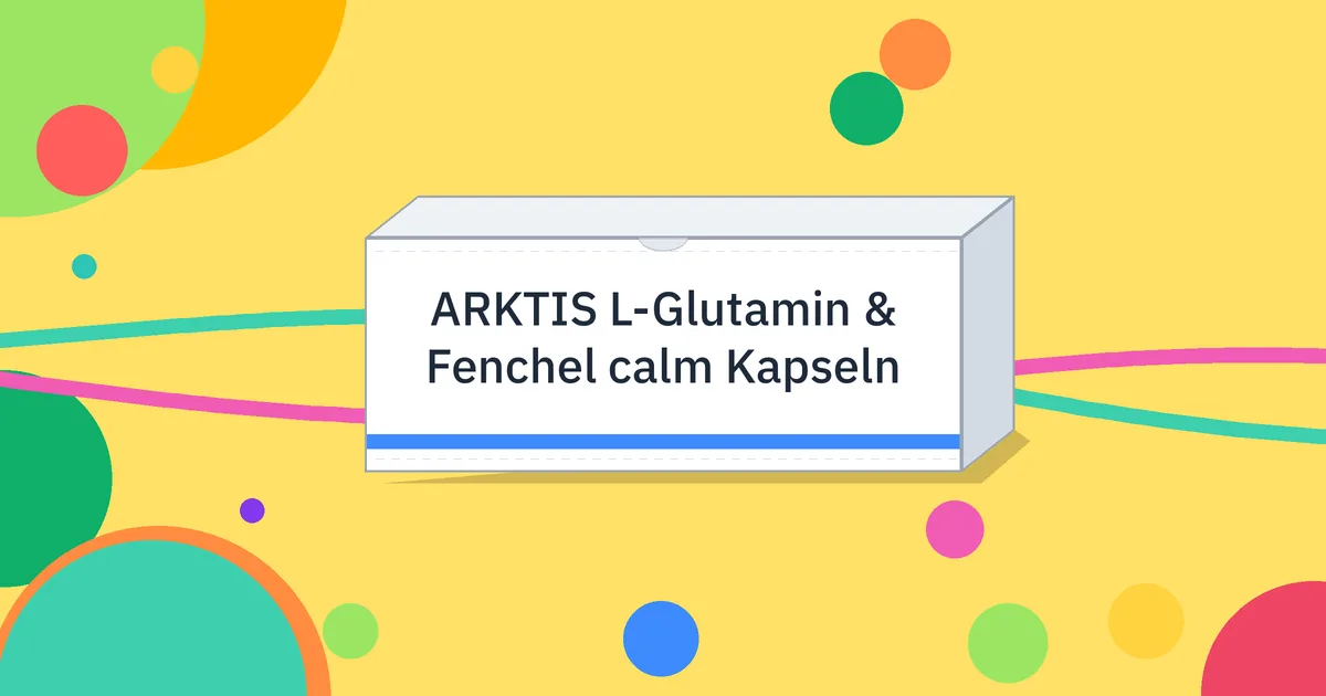 Symbolbild: Packung mit der Aufschrift ARKTIS L-Glutamin & Fenchel calm Kapseln (PZN 16024356) – Verfügbarkeit und Bezug in Apotheken in Frankfurt am Main
