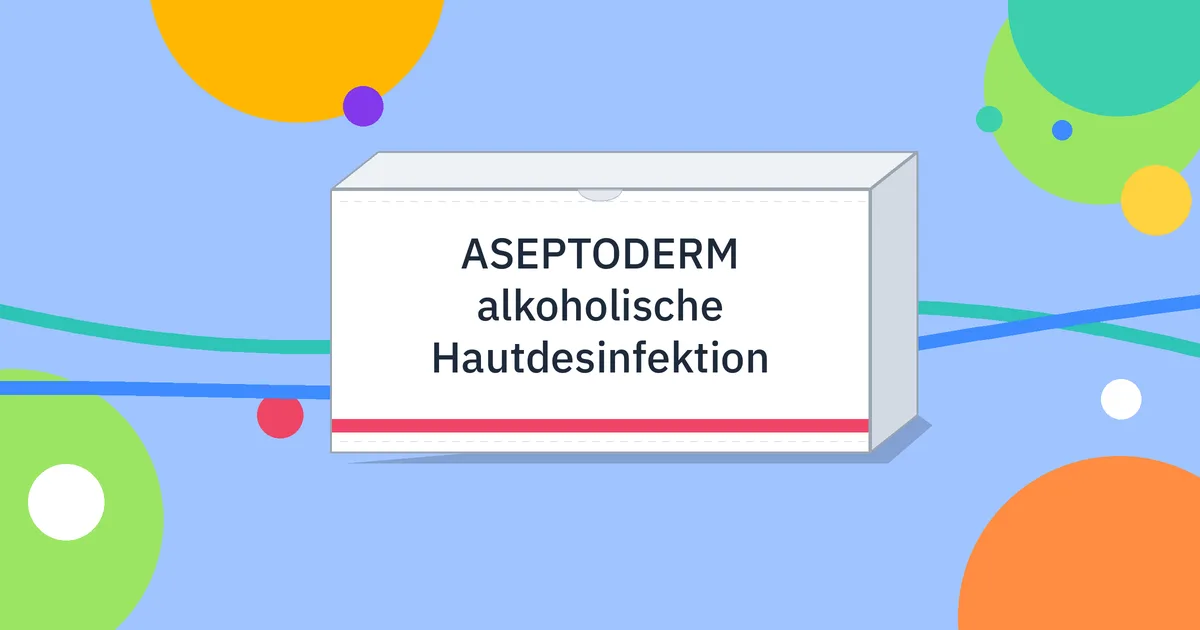Symbolbild: Packung mit der Aufschrift ASEPTODERM alkoholische Hautdesinfektion (PZN 00143633) – Verfügbarkeit und Bezug in Apotheken in Frankfurt am Main