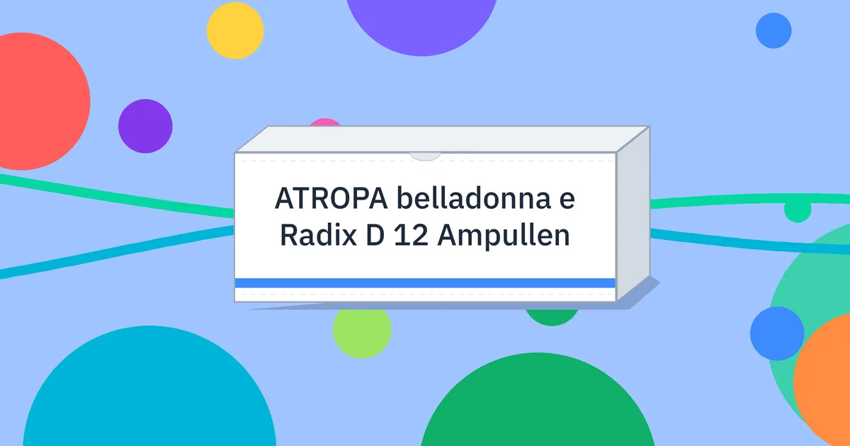 Symbolbild: Packung mit der Aufschrift ATROPA belladonna e Radix D 12 Ampullen (PZN 03358127) – Verfügbarkeit und Bezug in Apotheken in Frankfurt am Main