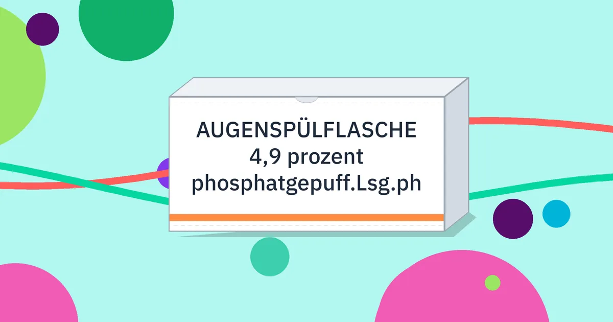 Symbolbild: Packung mit der Aufschrift AUGENSPÜLFLASCHE 4,9 prozent phosphatgepuff.Lsg.ph (PZN 16882611) – Verfügbarkeit und Bezug in Apotheken in Frankfurt am Main