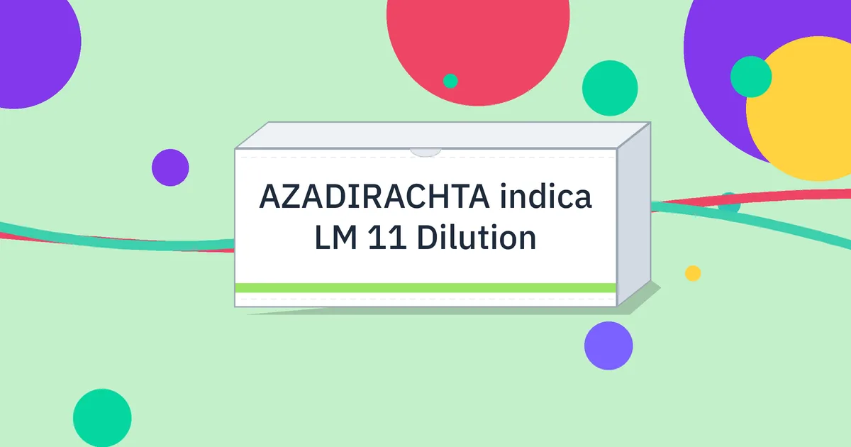 Symbolbild: Packung mit der Aufschrift AZADIRACHTA indica LM 11 Dilution (PZN 13374802) – Verfügbarkeit und Bezug in Apotheken in Frankfurt am Main