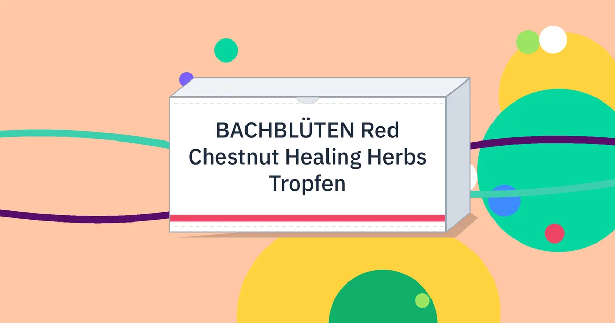Symbolbild: Packung mit der Aufschrift BACHBLÜTEN Red Chestnut Healing Herbs Tropfen (PZN 07363728) – Verfügbarkeit und Bezug in Apotheken in Frankfurt am Main
