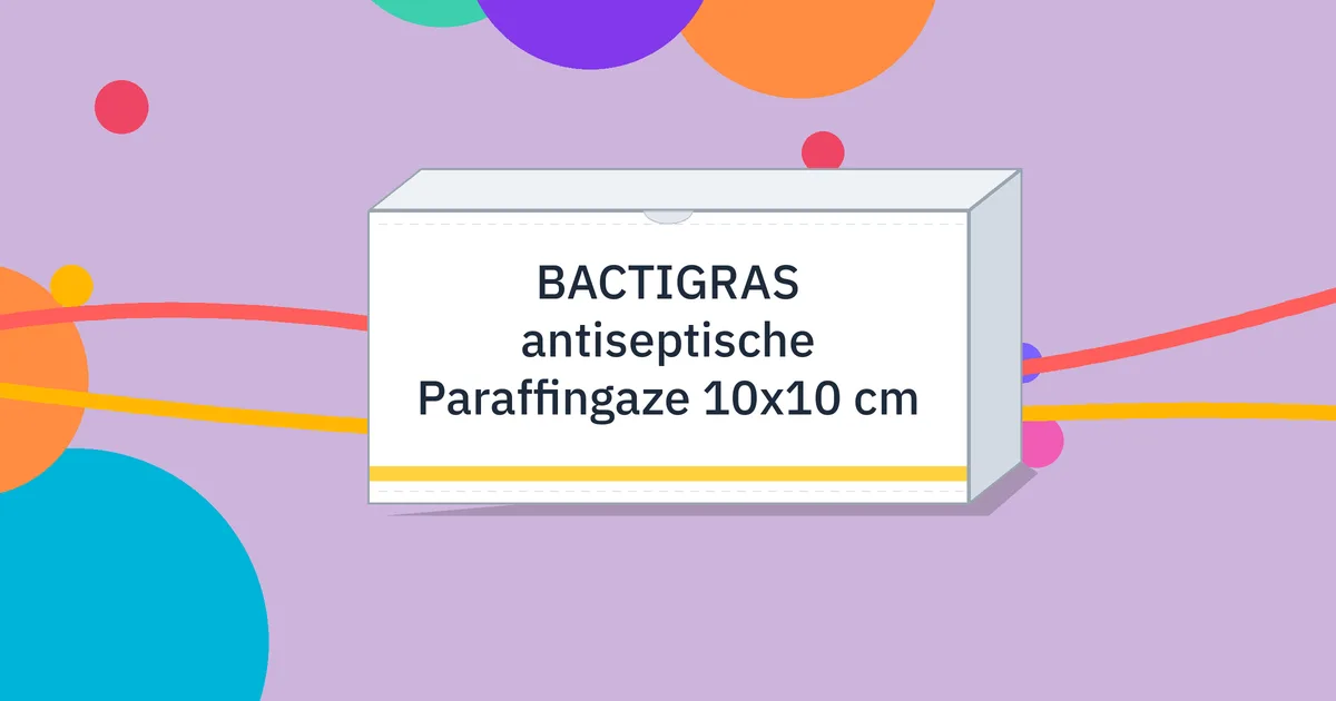 Symbolbild: Packung mit der Aufschrift BACTIGRAS antiseptische Paraffingaze 10x10 cm (PZN 18676494) – Verfügbarkeit und Bezug in Apotheken in Frankfurt am Main