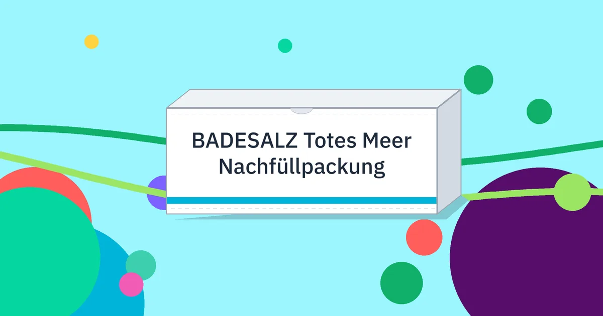 Symbolbild: Packung mit der Aufschrift BADESALZ Totes Meer Nachfüllpackung (PZN 16010756) – Verfügbarkeit und Bezug in Apotheken in Frankfurt am Main