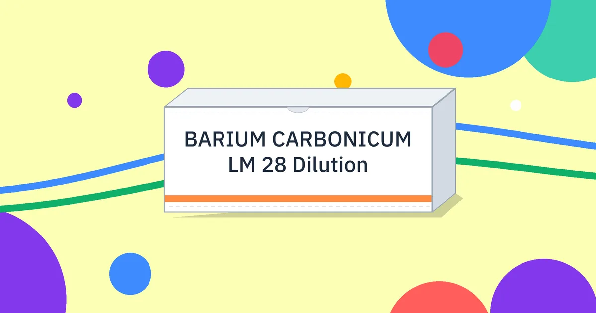 Symbolbild: Packung mit der Aufschrift BARIUM CARBONICUM LM 28 Dilution (PZN 12789145) – Verfügbarkeit und Bezug in Apotheken in Frankfurt am Main