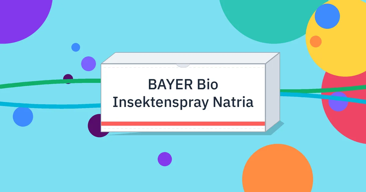 Symbolbild: Packung mit der Aufschrift BAYER Bio Insektenspray Natria (PZN 07418004) – Verfügbarkeit und Bezug in Apotheken in Frankfurt am Main
