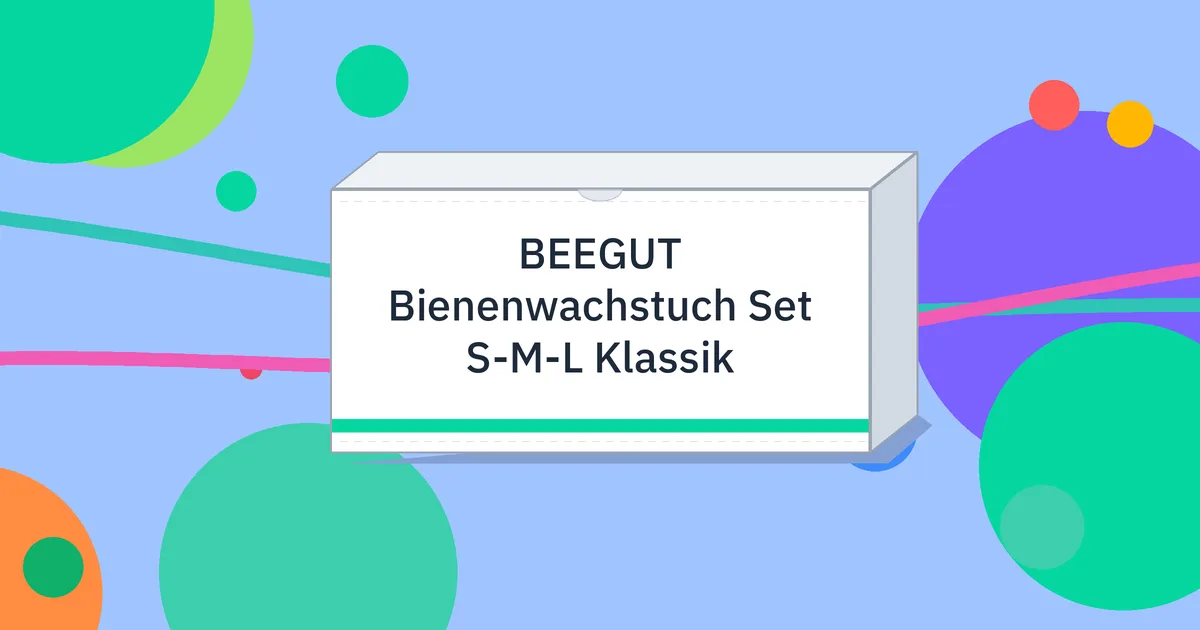 Symbolbild: Packung mit der Aufschrift BEEGUT Bienenwachstuch Set S-M-L Klassik (PZN 17756529) – Verfügbarkeit und Bezug in Apotheken in Frankfurt am Main