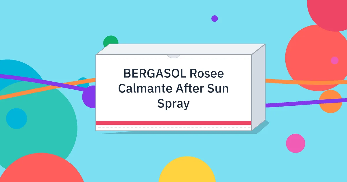 Symbolbild: Packung mit der Aufschrift BERGASOL Rosee Calmante After Sun Spray (PZN 00877938) – Verfügbarkeit und Bezug in Apotheken in Frankfurt am Main
