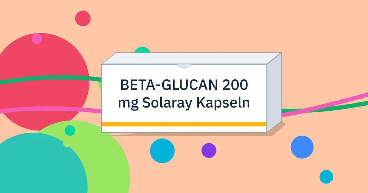 Symbolbild: Packung mit der Aufschrift BETA-GLUCAN 200 mg Solaray Kapseln (PZN 17253426) – Verfügbarkeit und Bezug in Apotheken in Frankfurt am Main